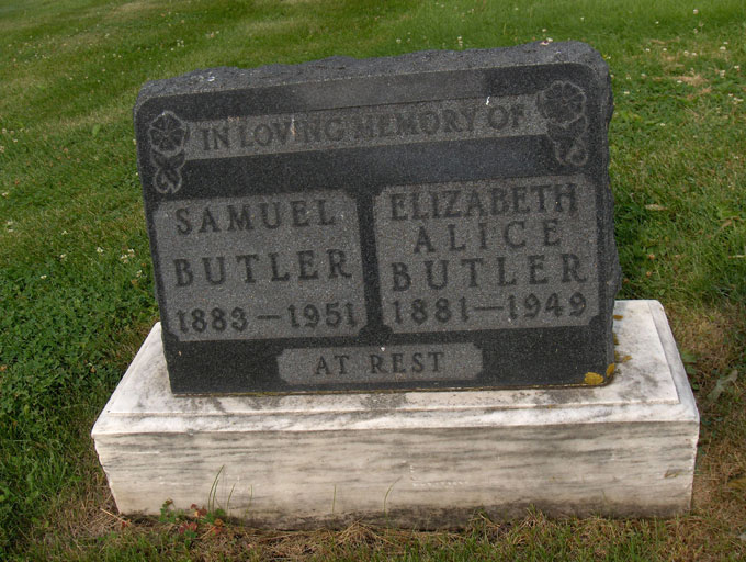 Butler Samuel & Elizabeth Alice